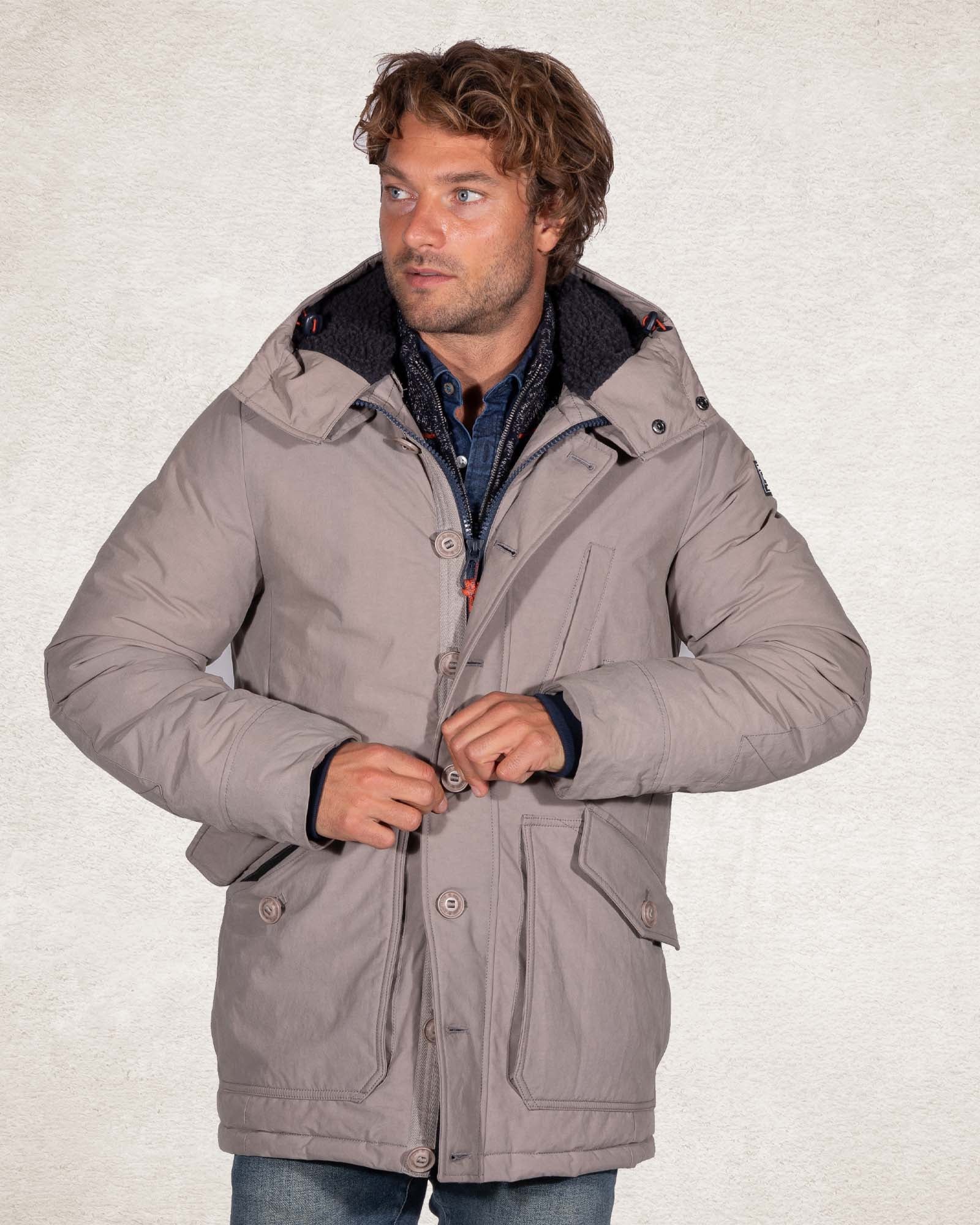 Canvas parka-jacket hooded - Tar grey | NZA New Zealand Auckland