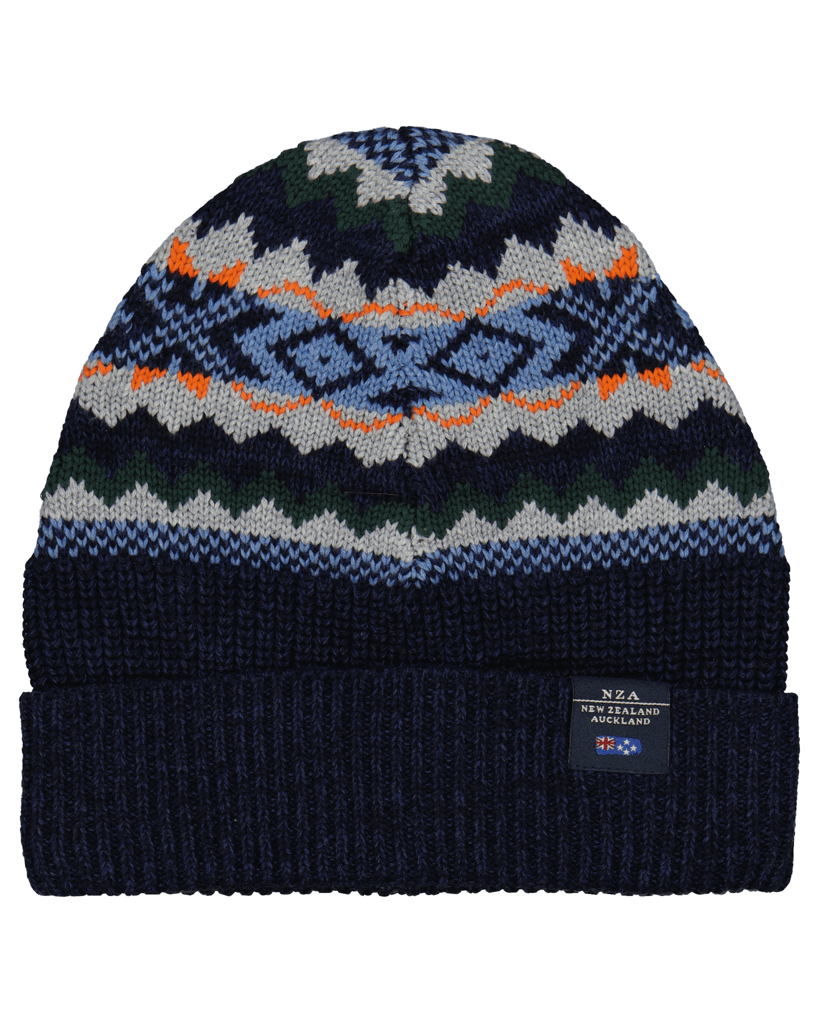 Knitted beanie with print - Pitch Navy | NZA New Zealand Auckland