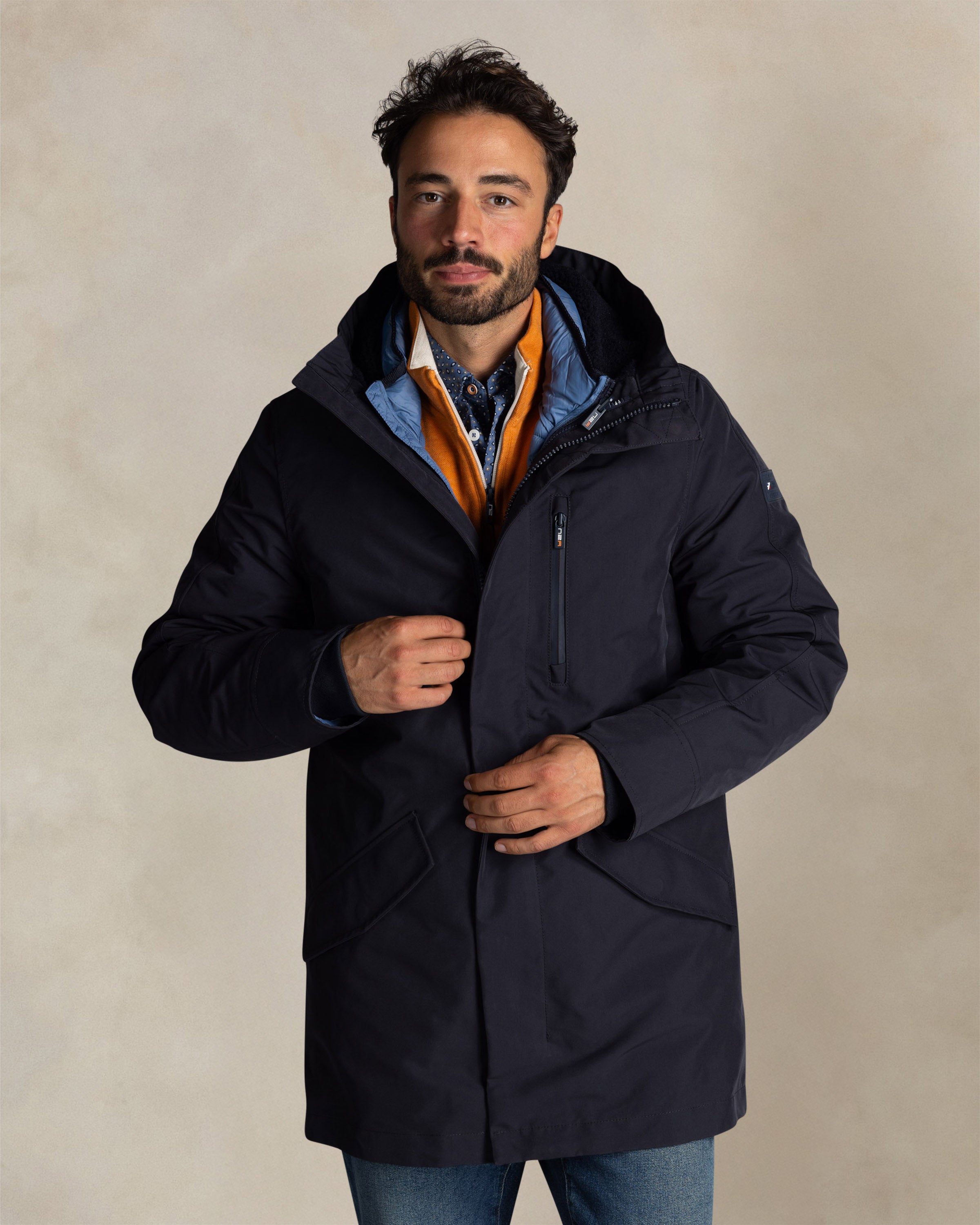 Blauwe parka met capuchon | NZA New Zealand Auckland