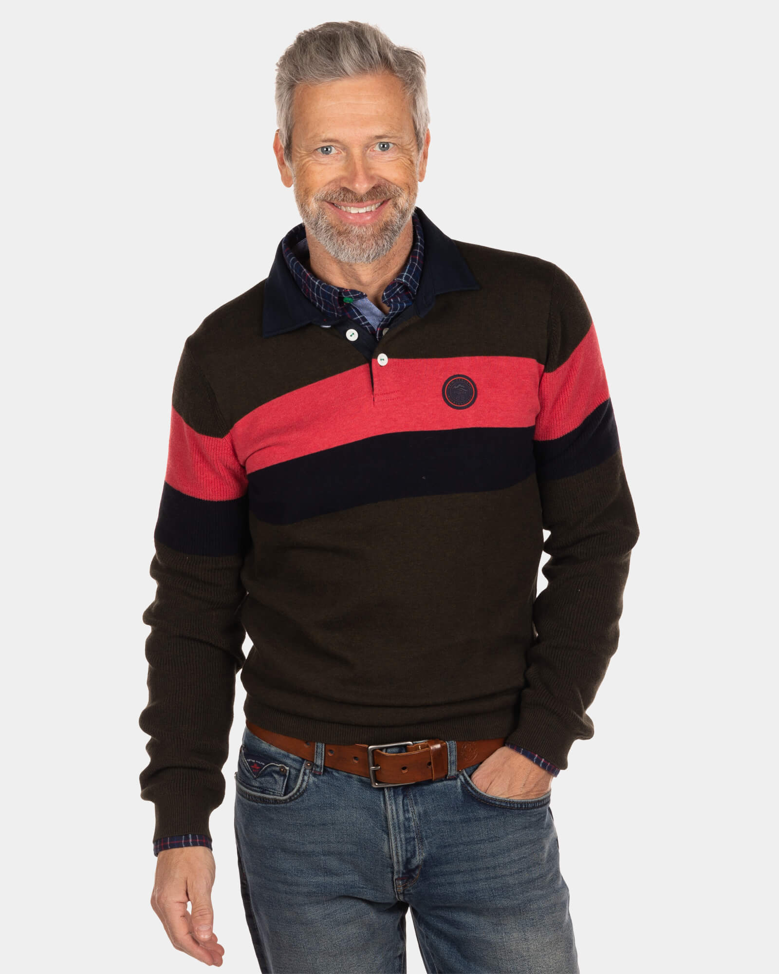 Knitted rugby shirt Grassmere - Dark Army | NZA New Zealand Auckland