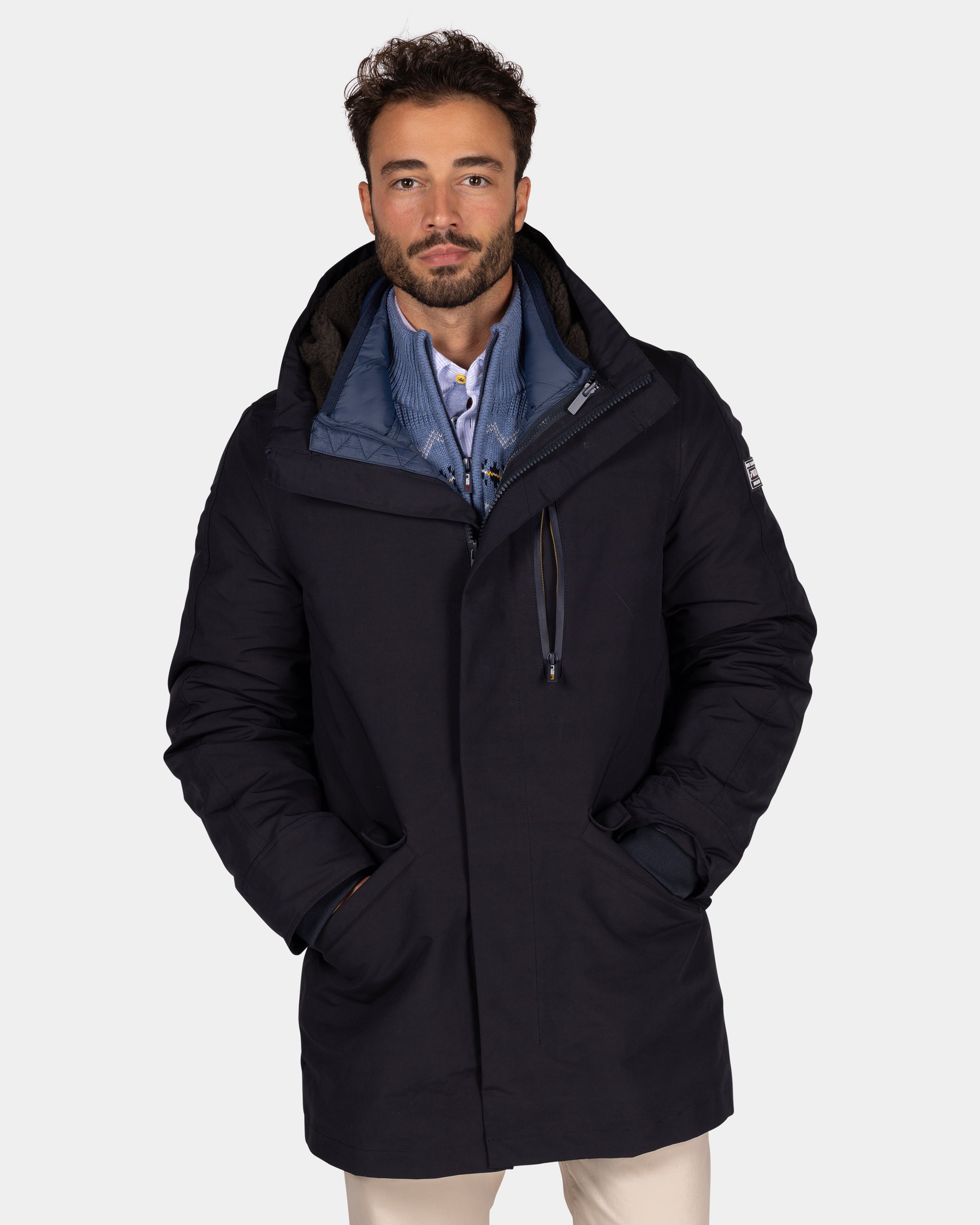 Dark blue quilted parka jacket - Winter Navy | NZA New Zealand Auckland