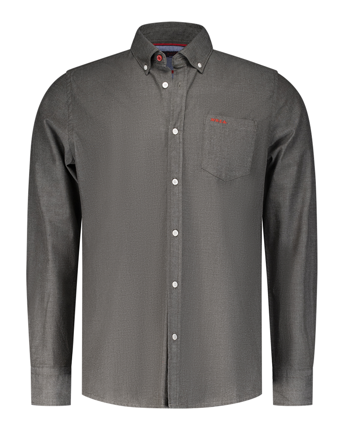 Donkergroen stretch overhemd van katoen - Gravel Green | NZA New ...