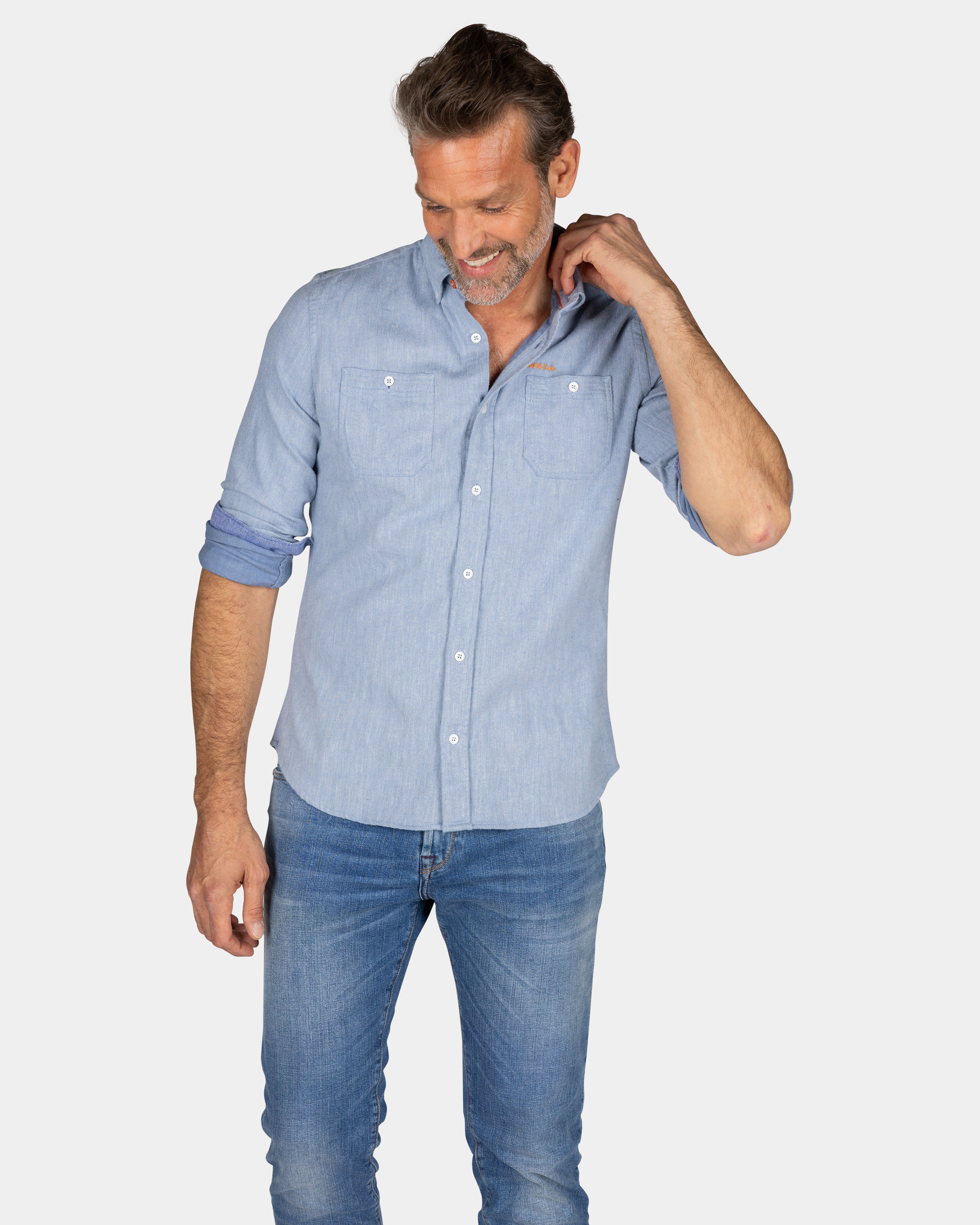 Katoenen jeans overhemd - Frozen Blue | NZA New Zealand Auckland