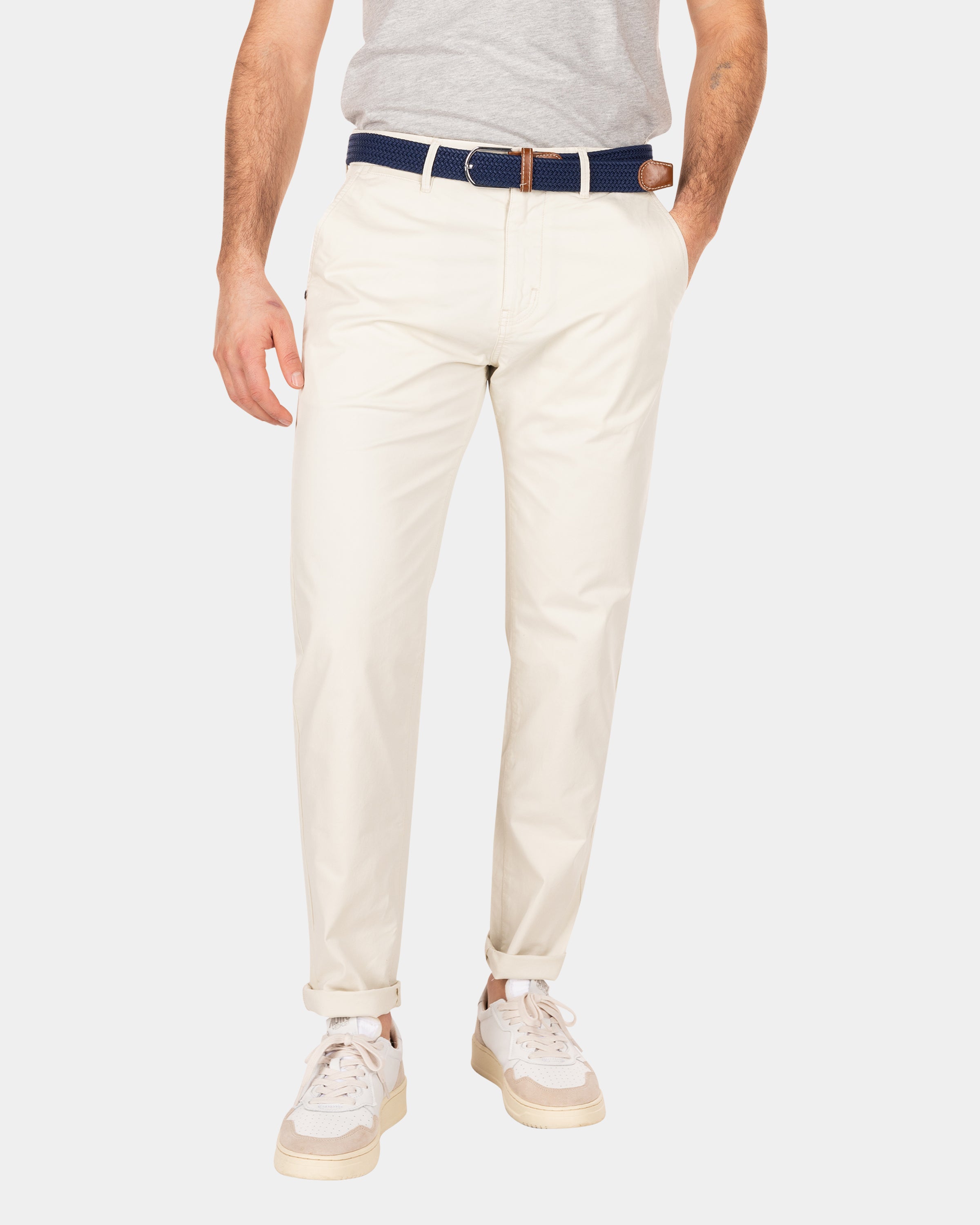 Cotton stretch chino - Cream | NZA New Zealand Auckland