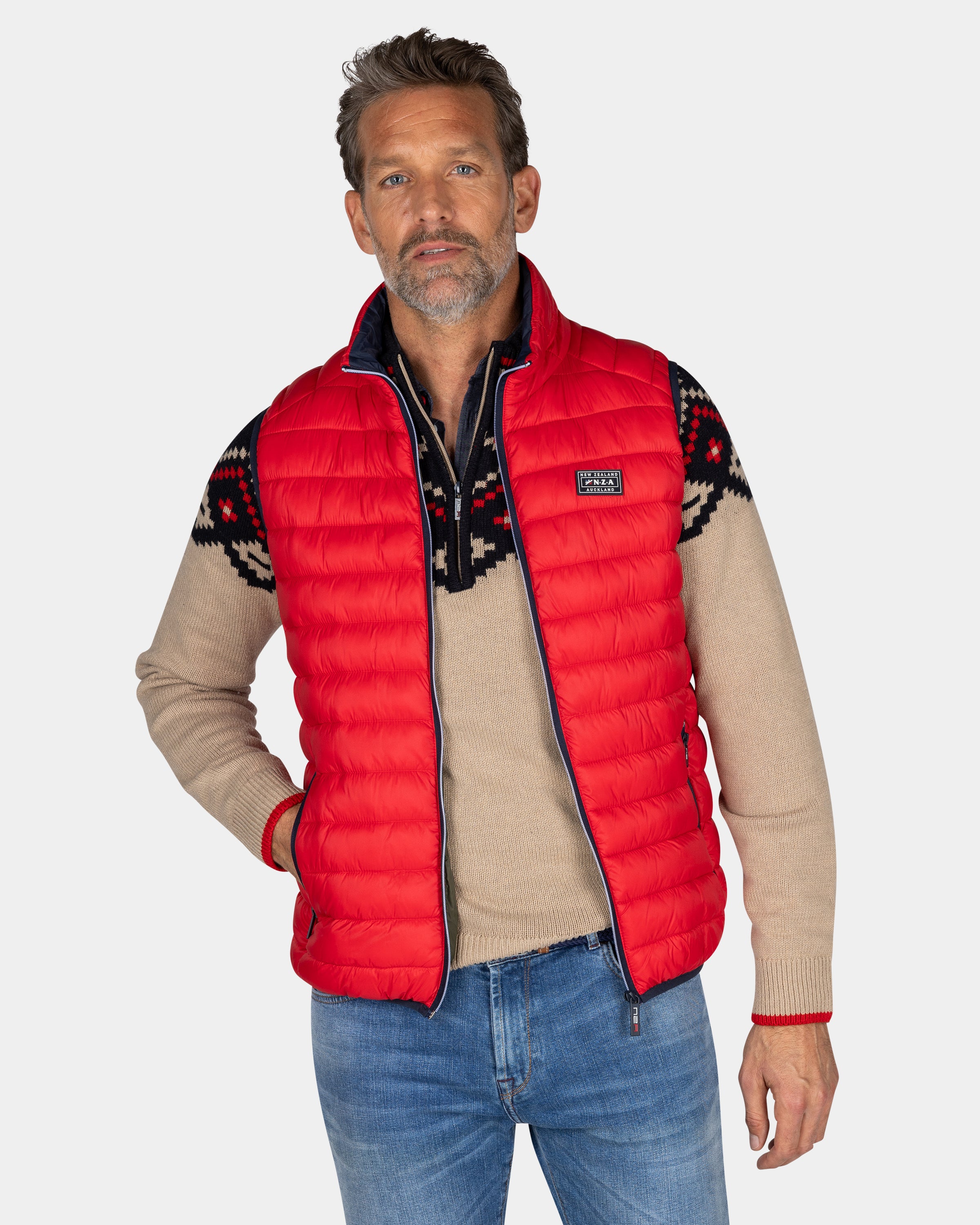Rode gewatteerde bodywarmer - Reef Red | NZA New Zealand Auckland