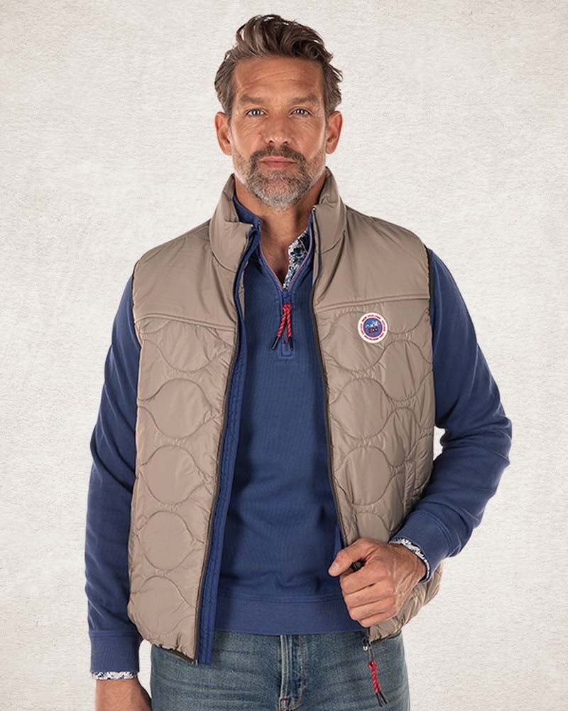 Effen gewatteerde bodywarmer - Tar Grey | NZA New Zealand Auckland
