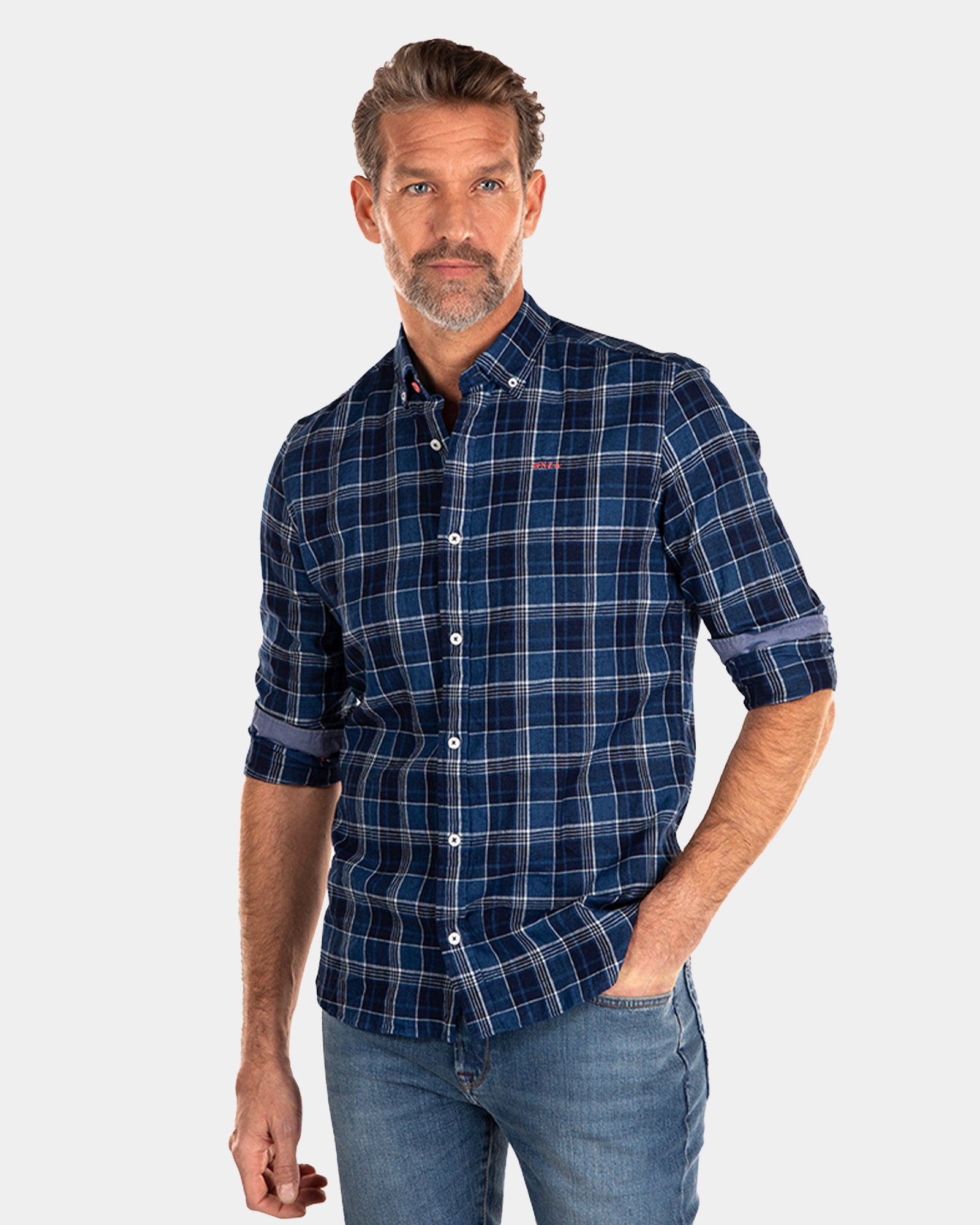 Indigo checkered shirt - Indigo | NZA New Zealand Auckland