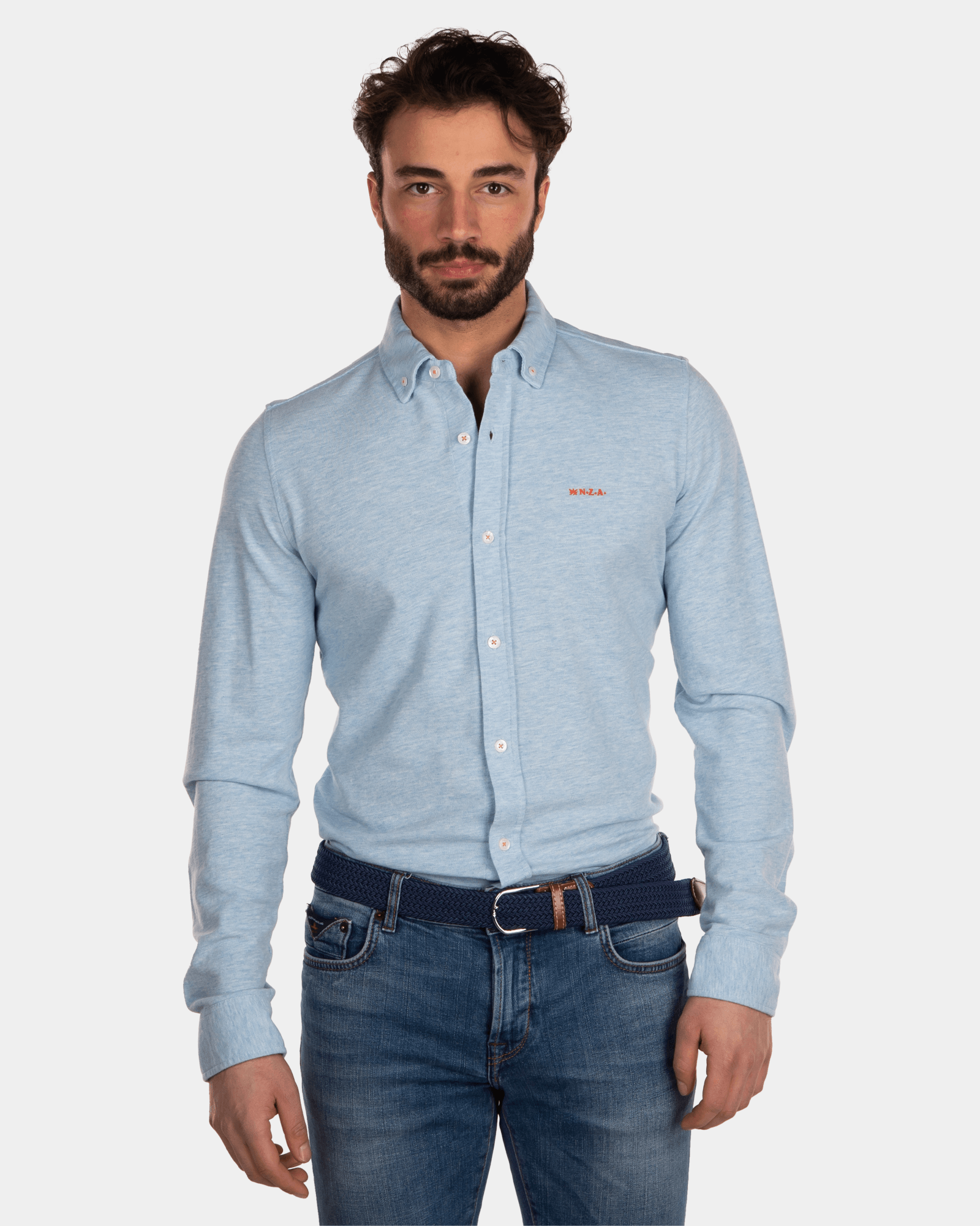 Katoenen gebreid overhemd - Bright Sky | NZA New Zealand Auckland