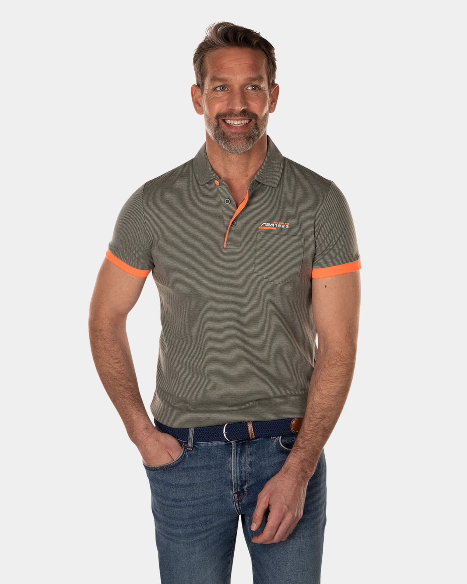 Striped cotton and polyester polo - High Summer Army | NZA New Zealand ...