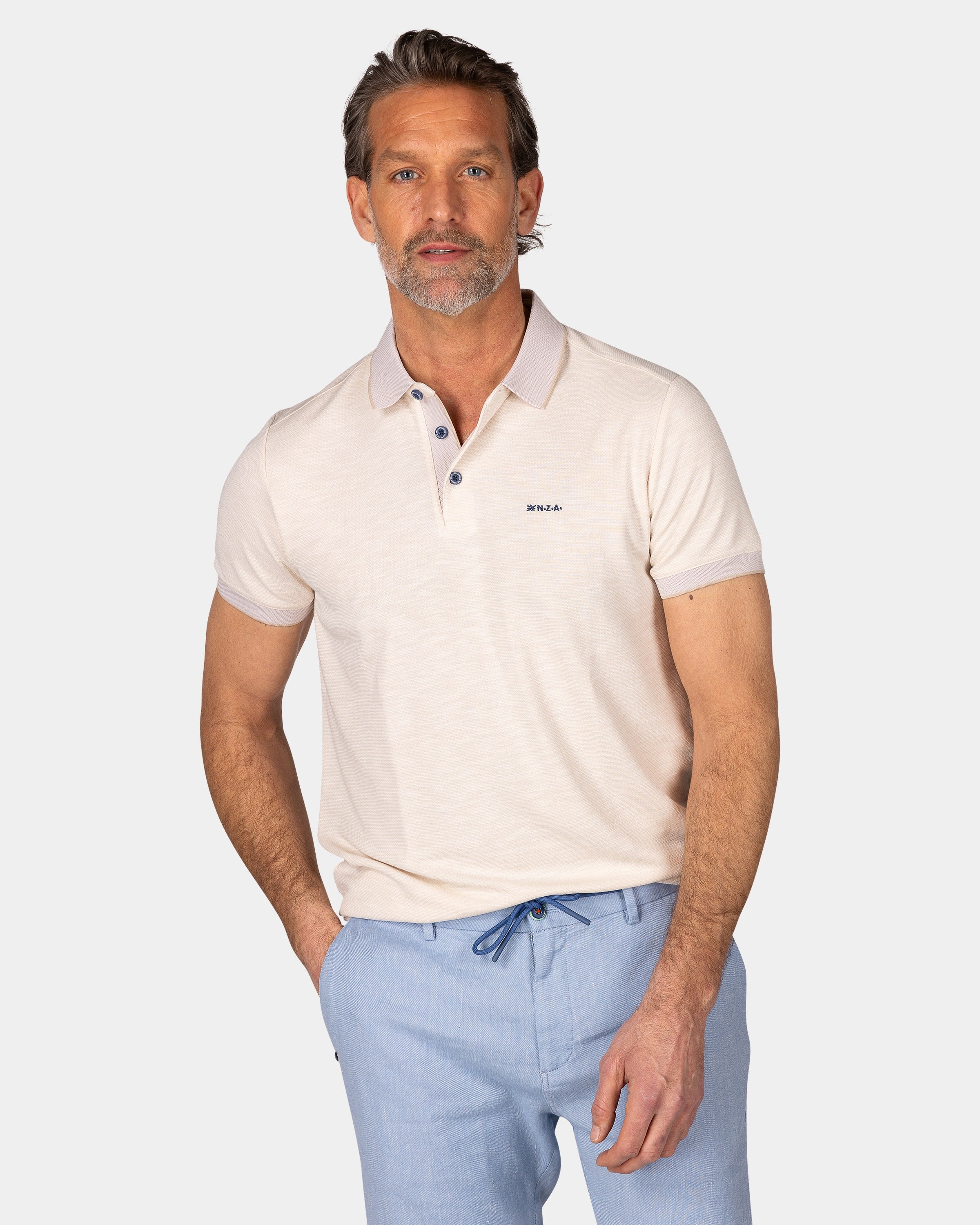 Polo beige clair avec modal | NZA New Zealand Auckland